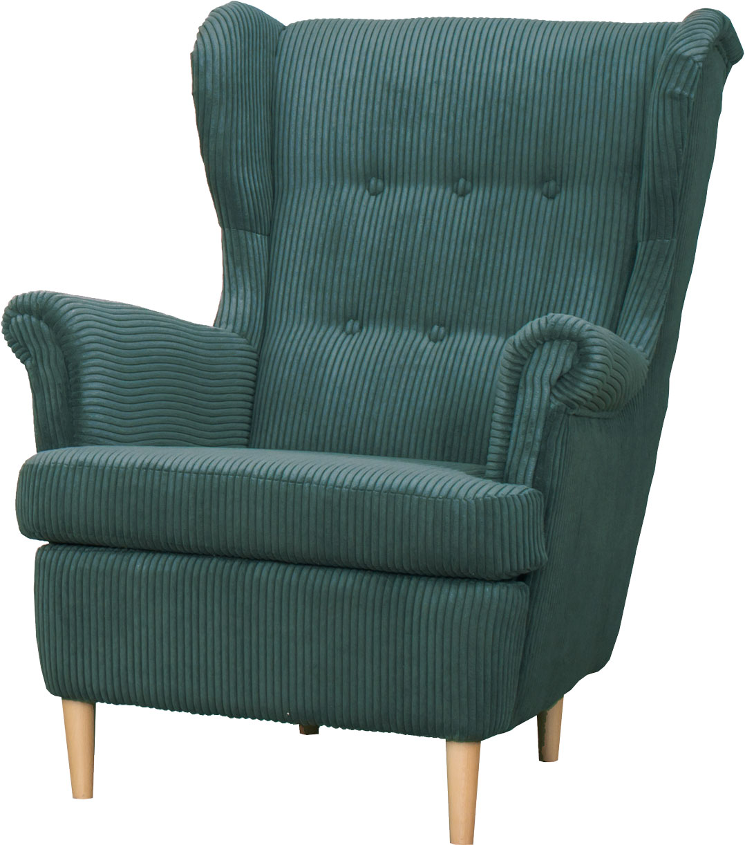 Fotel "WERINA" kolor: SZ6 (sztruks zielony) - BODZIO